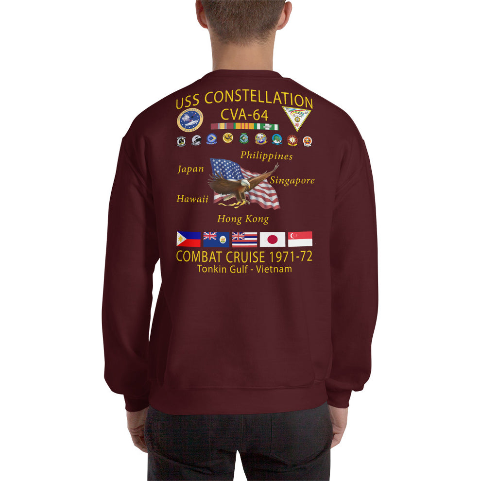 USS Constellation (CVA-64) 1971-72 Cruise Sweatshirt